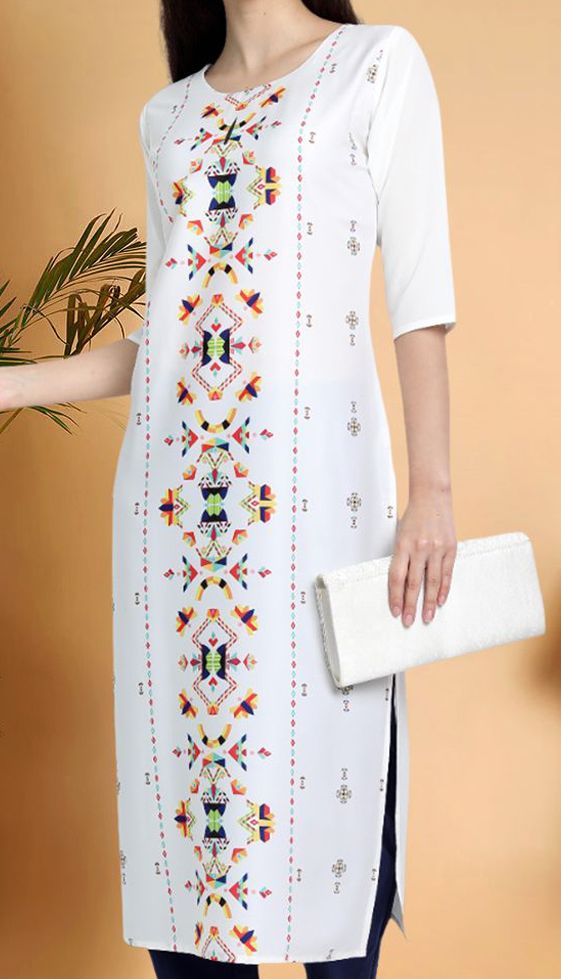 Buy 7Threads Selection Of 5 Geometric Printed Round Neck Kurtas ...