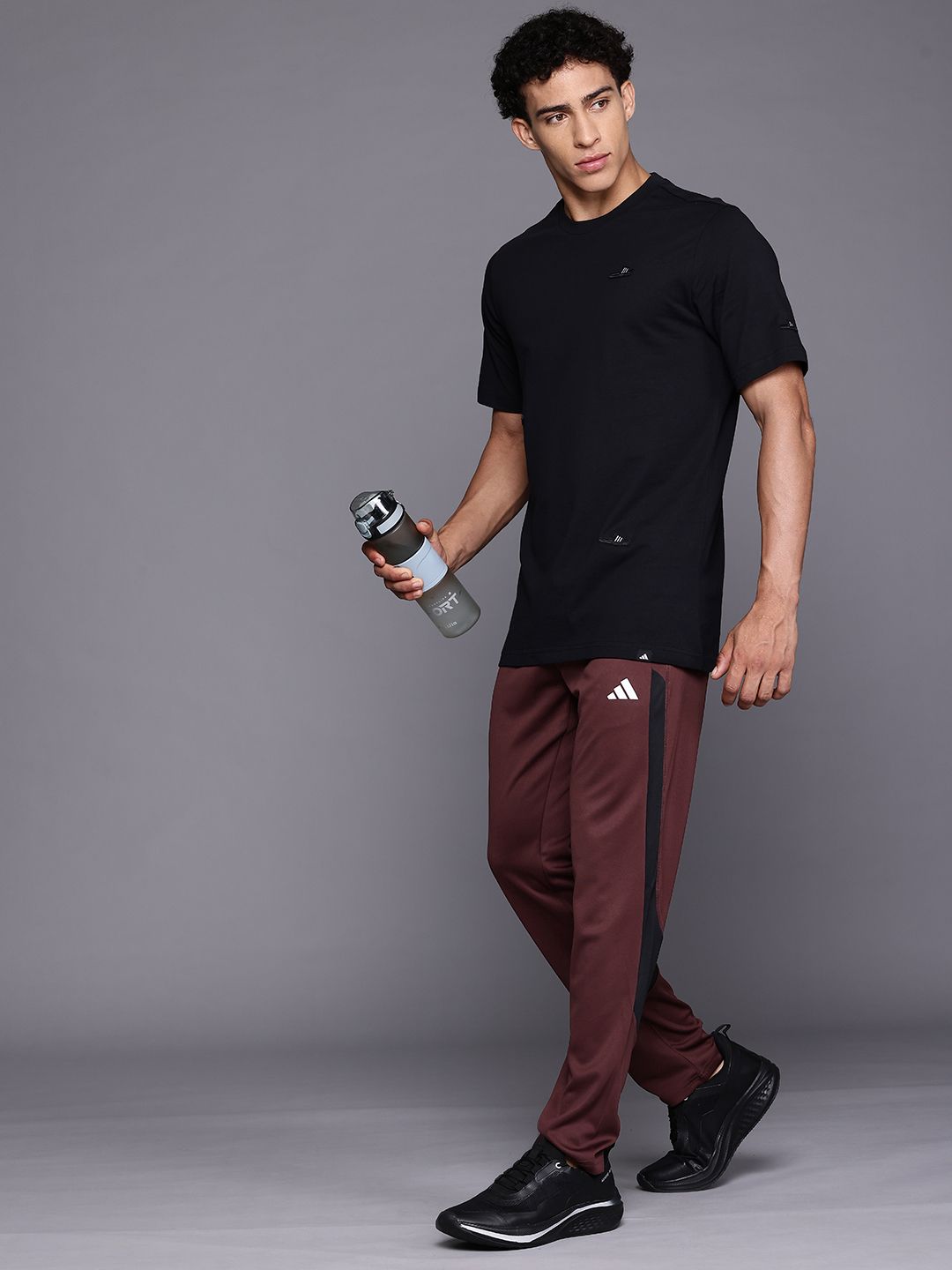 Buy ADIDAS Men Colorblocked Mid Rise Regular Fit Track Pants - Track ...