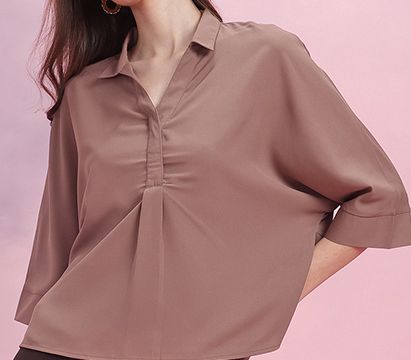 Buy DressBerry Solid Extended Sleeves Boxy Top - Tops for Women ...