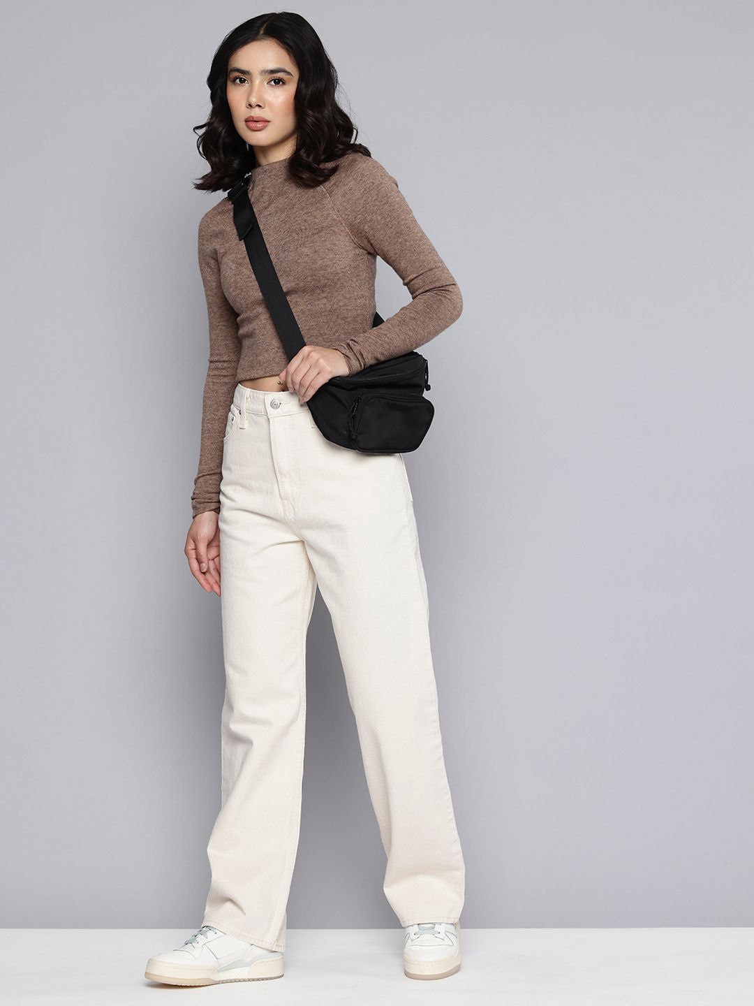 Buy Straight Fit Women Pure Cotton Straight Fit High Rise Jeans - Jeans ...