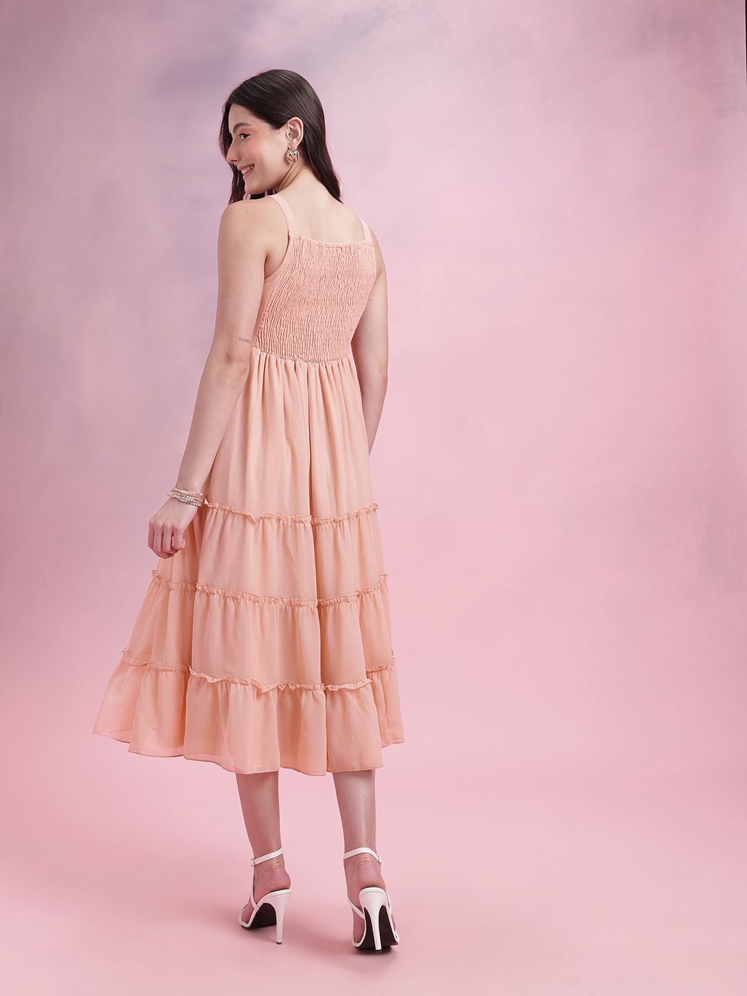 Buy DressBerry Ruffled Fit & Flare Midi Dress - Dresses for Women ...