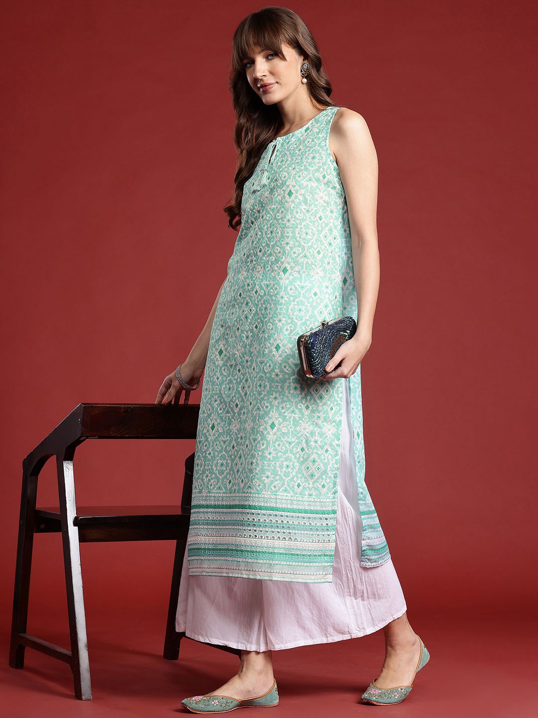 Buy Anouk Geometric Printed Pure Cotton Kurta - Kurtas for Women ...