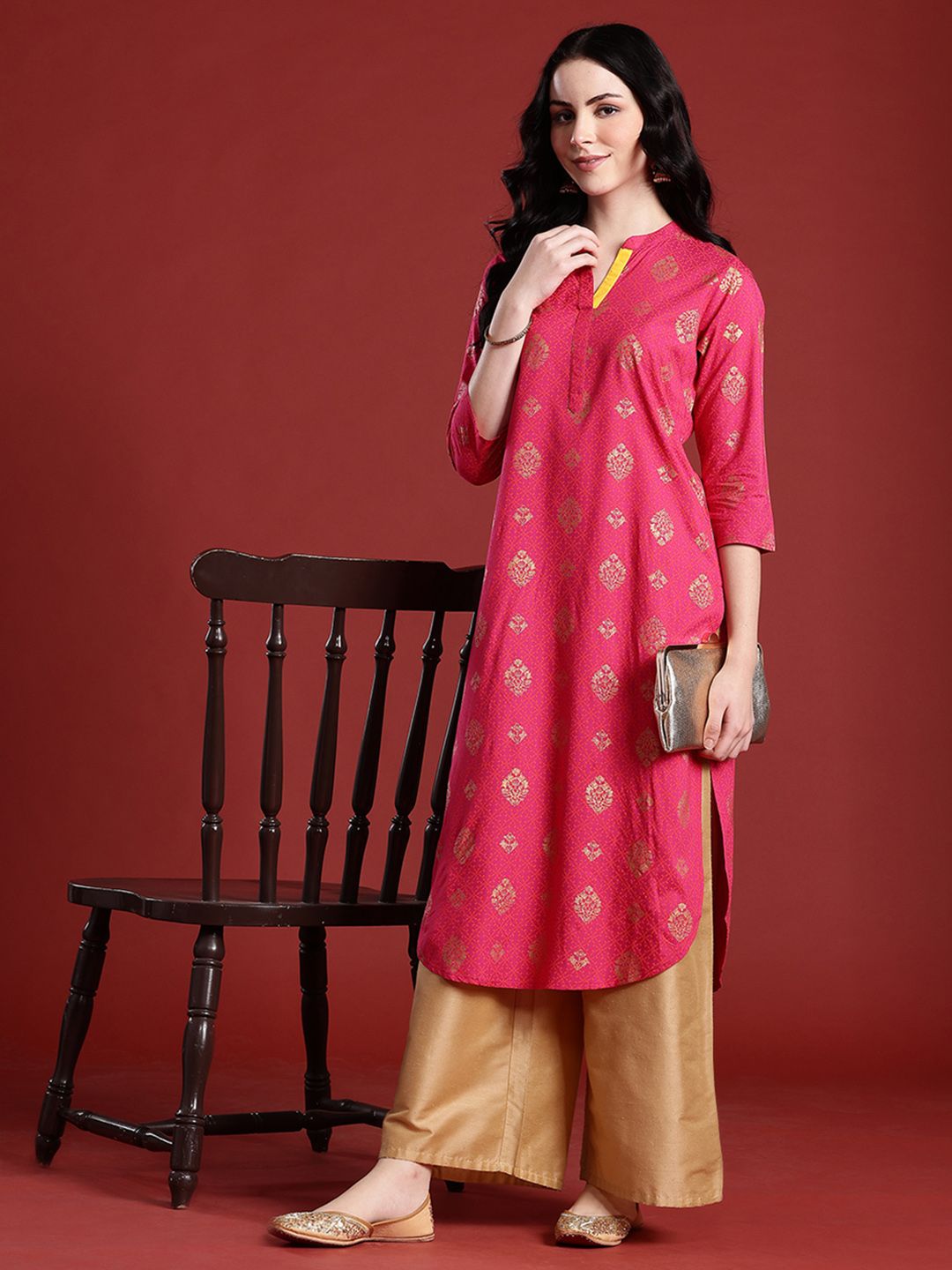 Buy Anouk Ethnic Motifs Print Kurta - Kurtas for Women 32434302 | Myntra