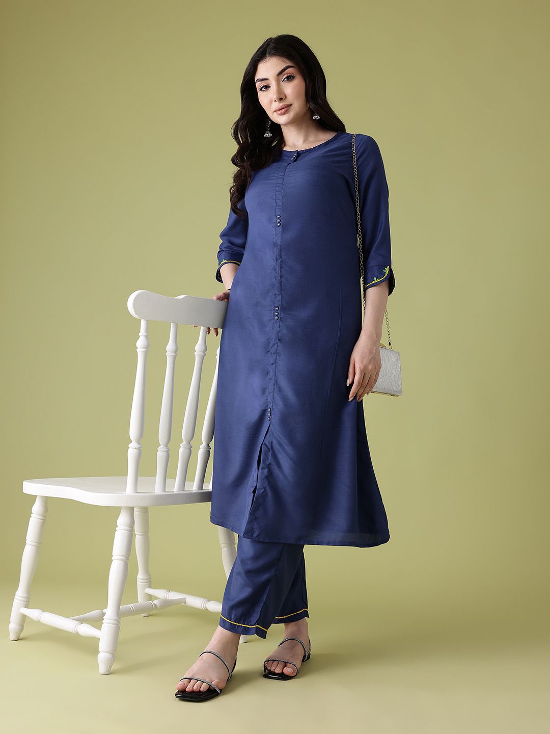 Buy Anouk Women A Line Kurta With Trousers - Kurta Sets for Women ...