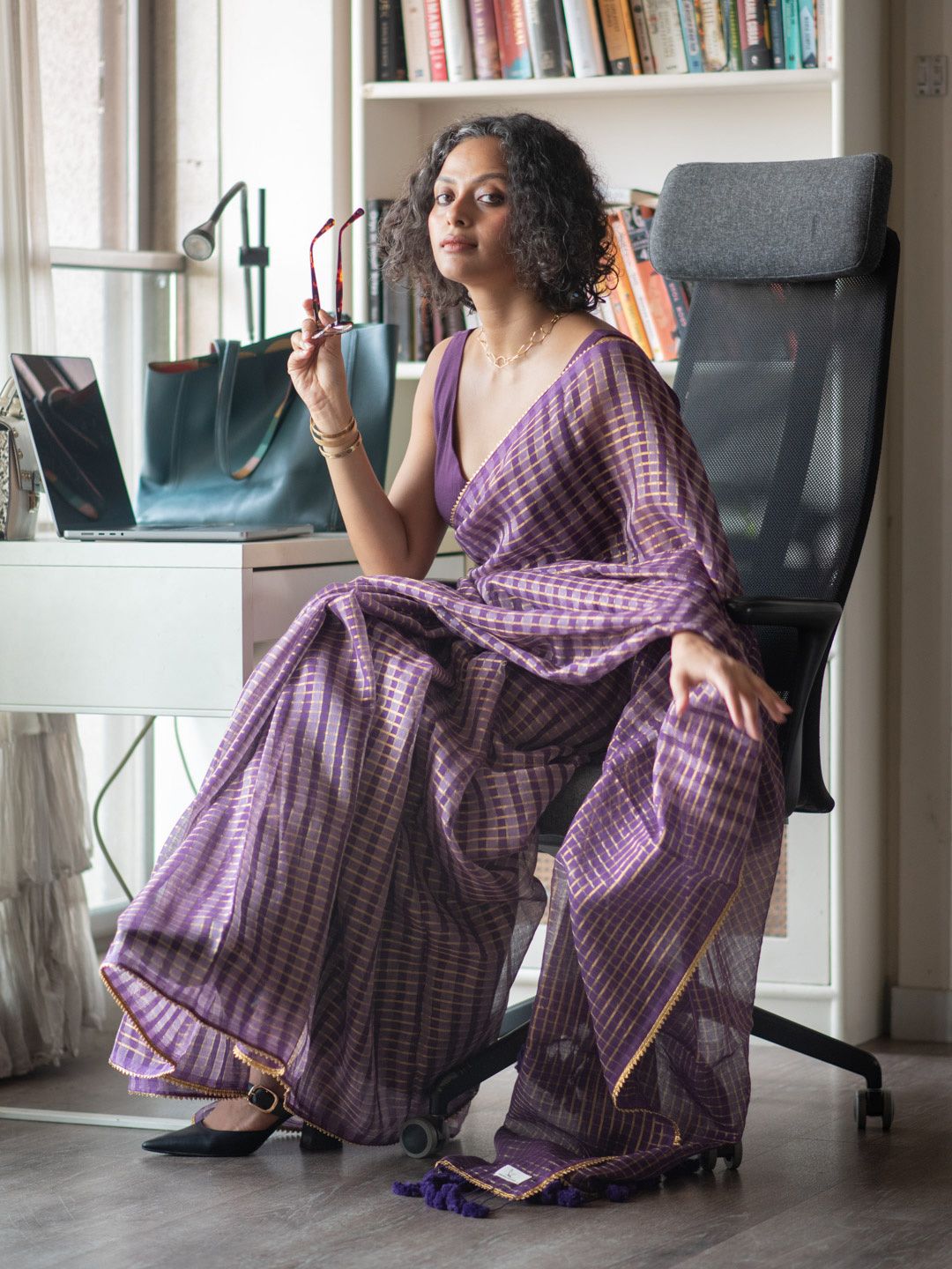 Buy Suta Purple Color Cotton Zari Saree - Sarees for Women 32488653 ...