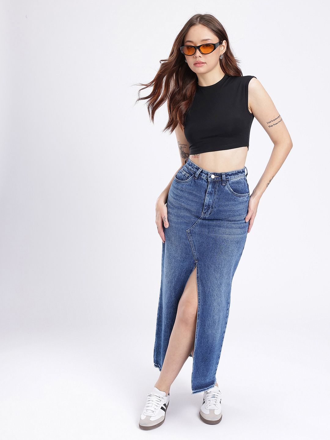 Buy Glitchez Cut Out Detailing Fitted Crop Top - Tops for Women ...