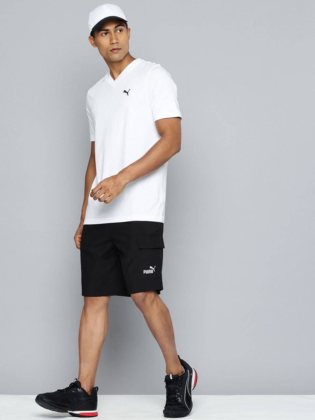 Buy Puma V Neck Pure Cotton T Shirt - Tshirts for Men 32650012 | Myntra