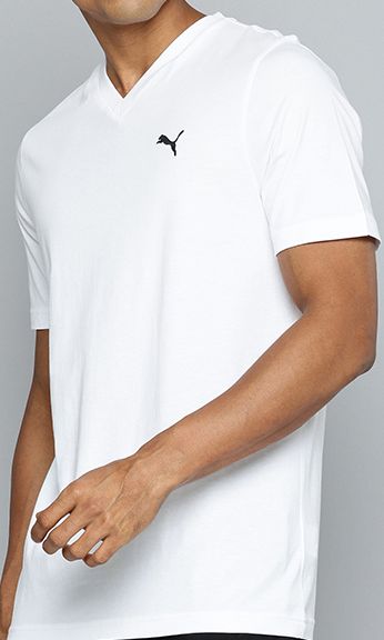 Buy Puma V Neck Pure Cotton T Shirt - Tshirts for Men 32650012 | Myntra