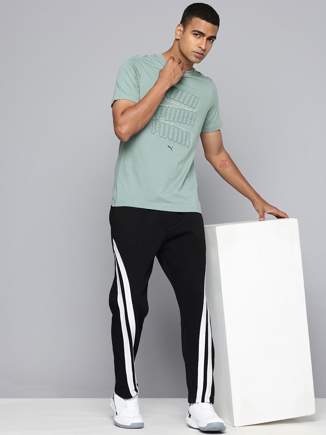Buy Puma Pure Cotton Brand Logo Puff Printed T Shirt - Tshirts for Men ...