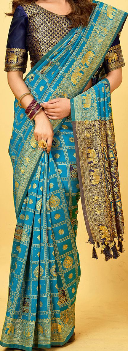 Buy Satrani Woven Design Zari Arani Saree - Sarees for Women 33040734 ...