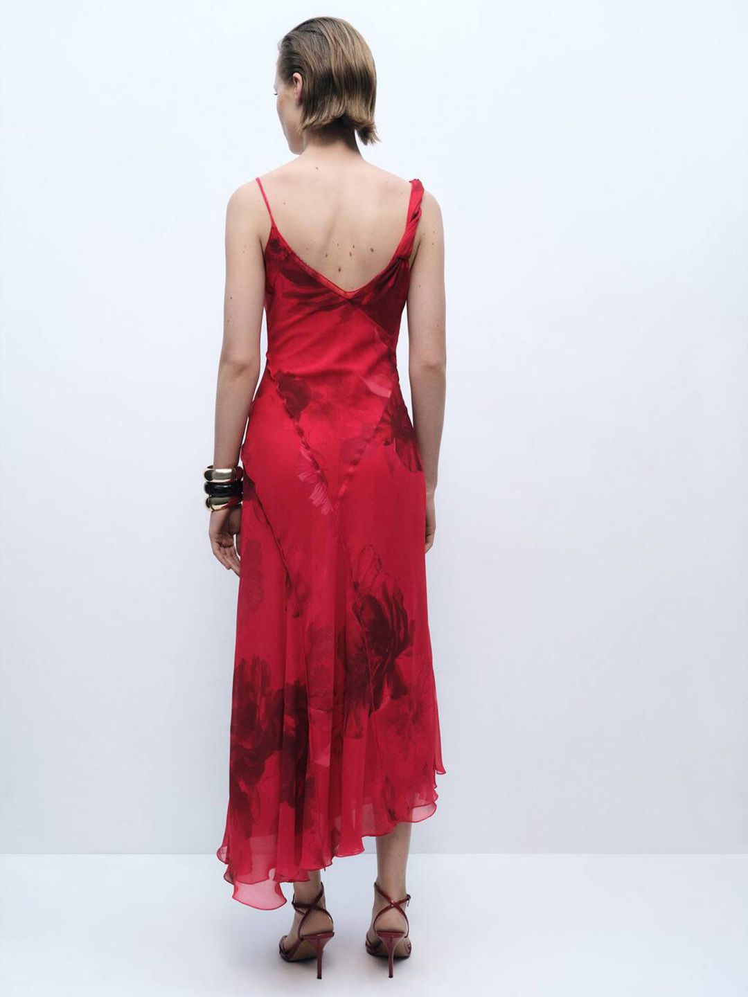 Buy MANGO Floral Print Slit A Line Midi Dress - Dresses for Women ...