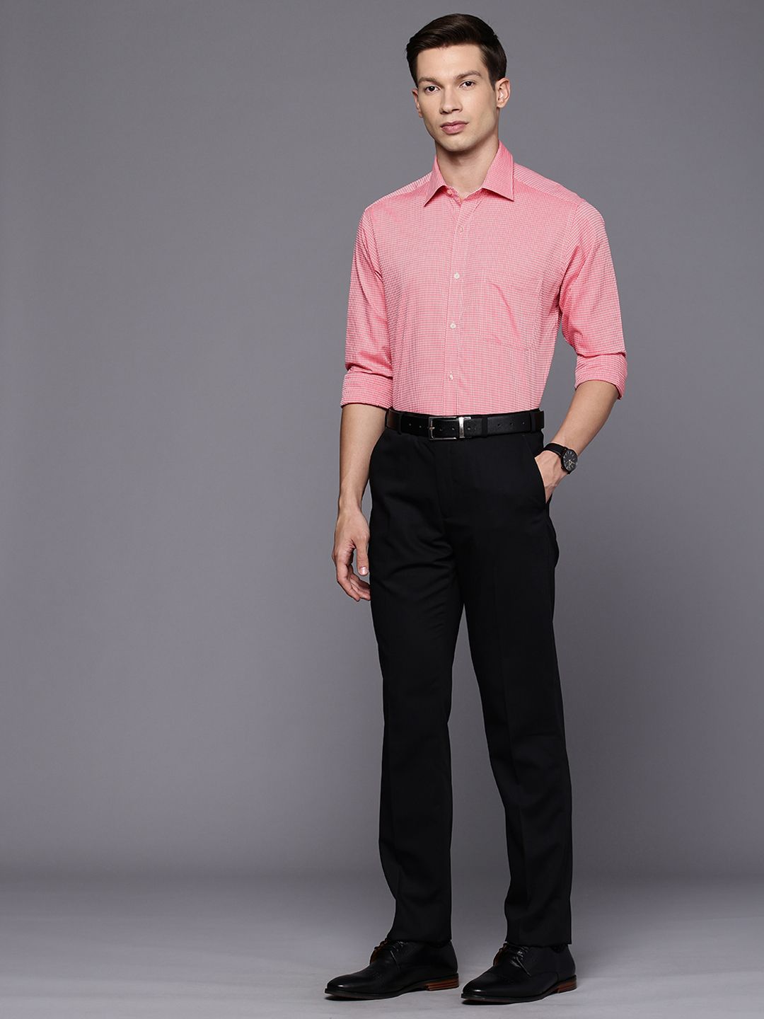 Buy Raymond Pure Cotton Self Design Slim Fit Formal Shirt - Shirts for ...