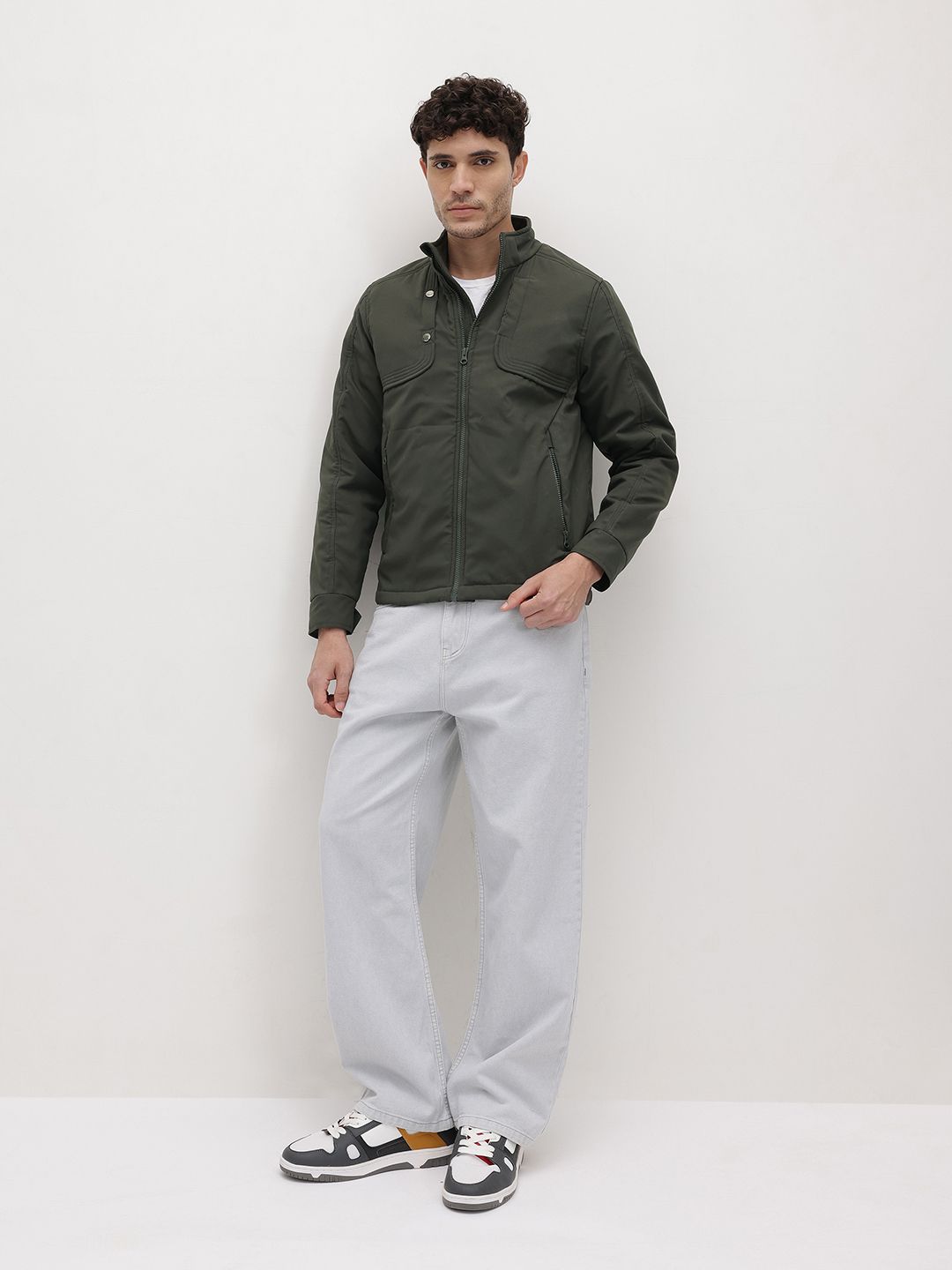 Buy The Roadster Life Co. Mock Collar Tailored Jacket - Jackets for Men ...