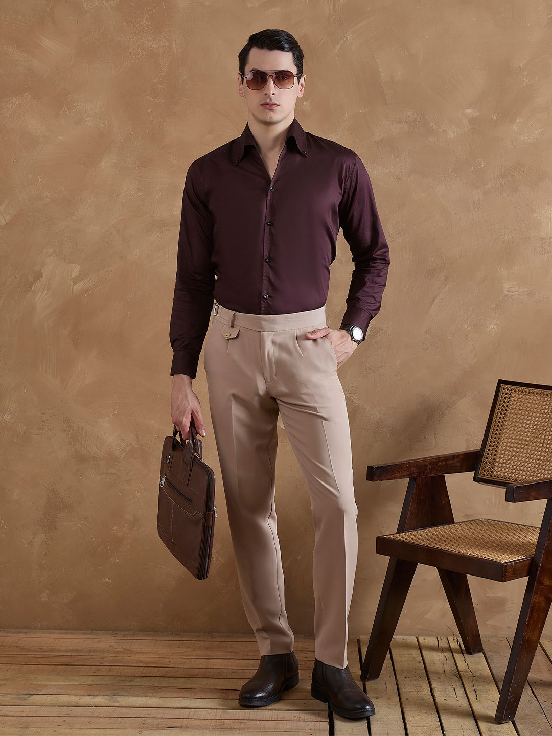 Buy DENNISON Men Smart Fit Cooper Collar Formal Shirt - Shirts for Men ...