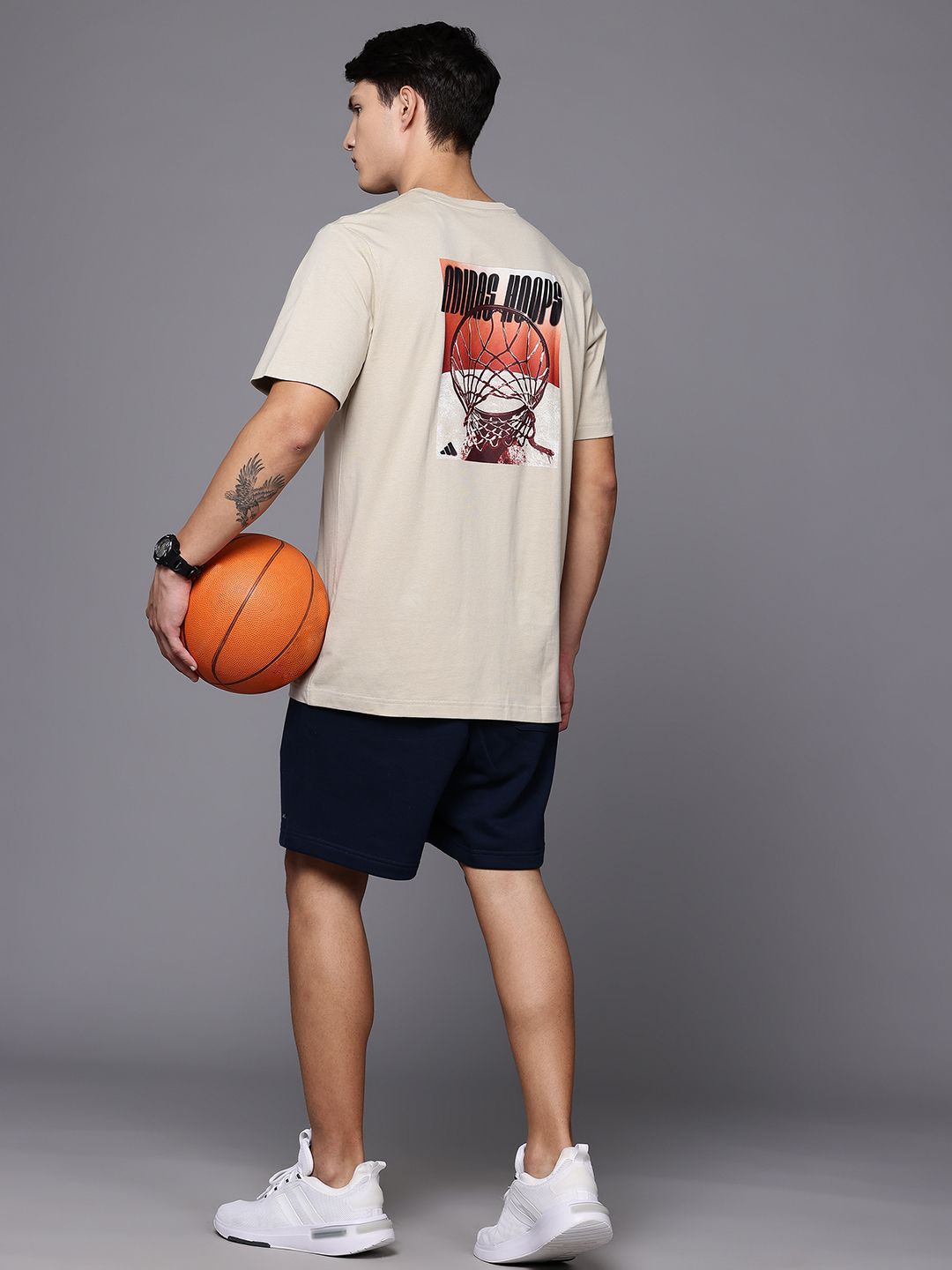 Buy ADIDAS Originals Hoops Graphic Novelty Basketball T Shirt - Tshirts ...