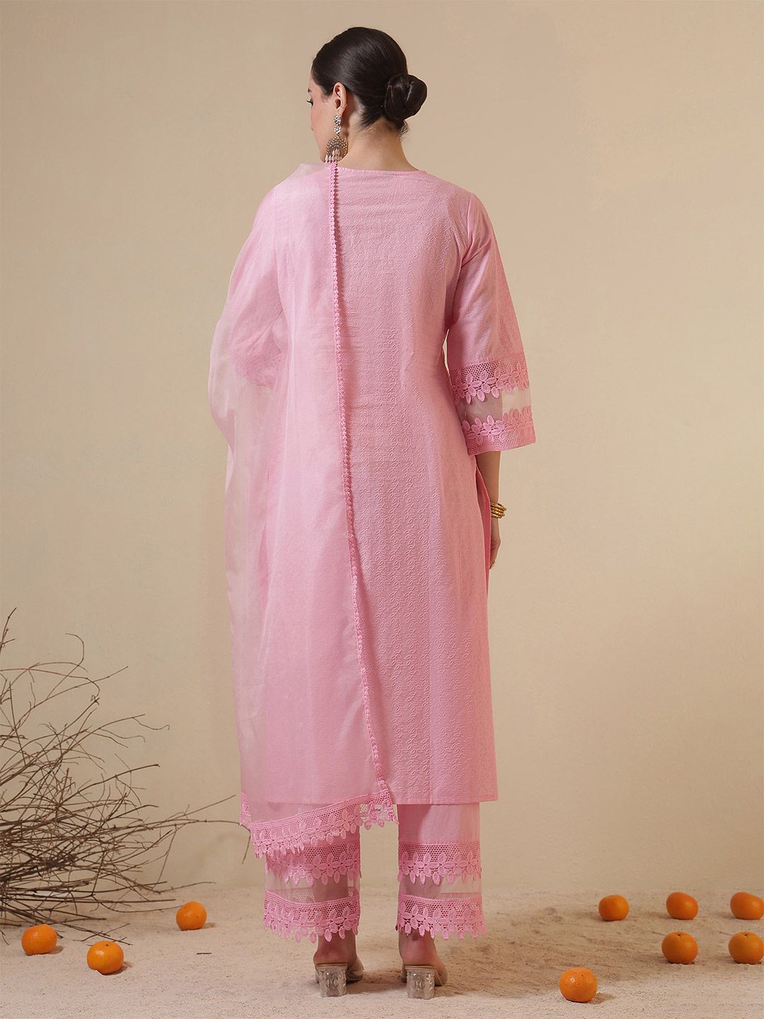 Buy Anouk Women Embroidered Kurta With Palazzo & Dupatta Set - Kurta ...