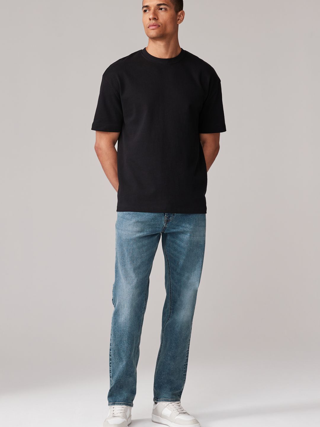 Buy NEXT Men Straight Fit Light Fade Stretchable Jeans - Jeans for Men ...