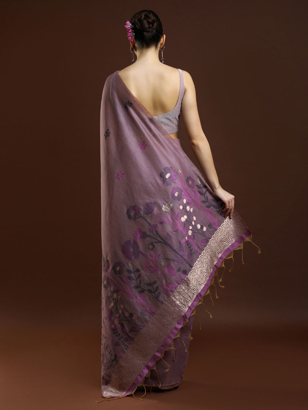 Buy Mitera Floral Woven Design Muga Saree - Sarees for Women 34876210 ...