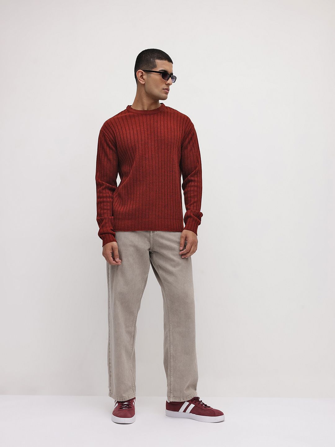 Buy The Roadster Life Co. Ribbed Pullover Sweater - Sweaters for Men ...