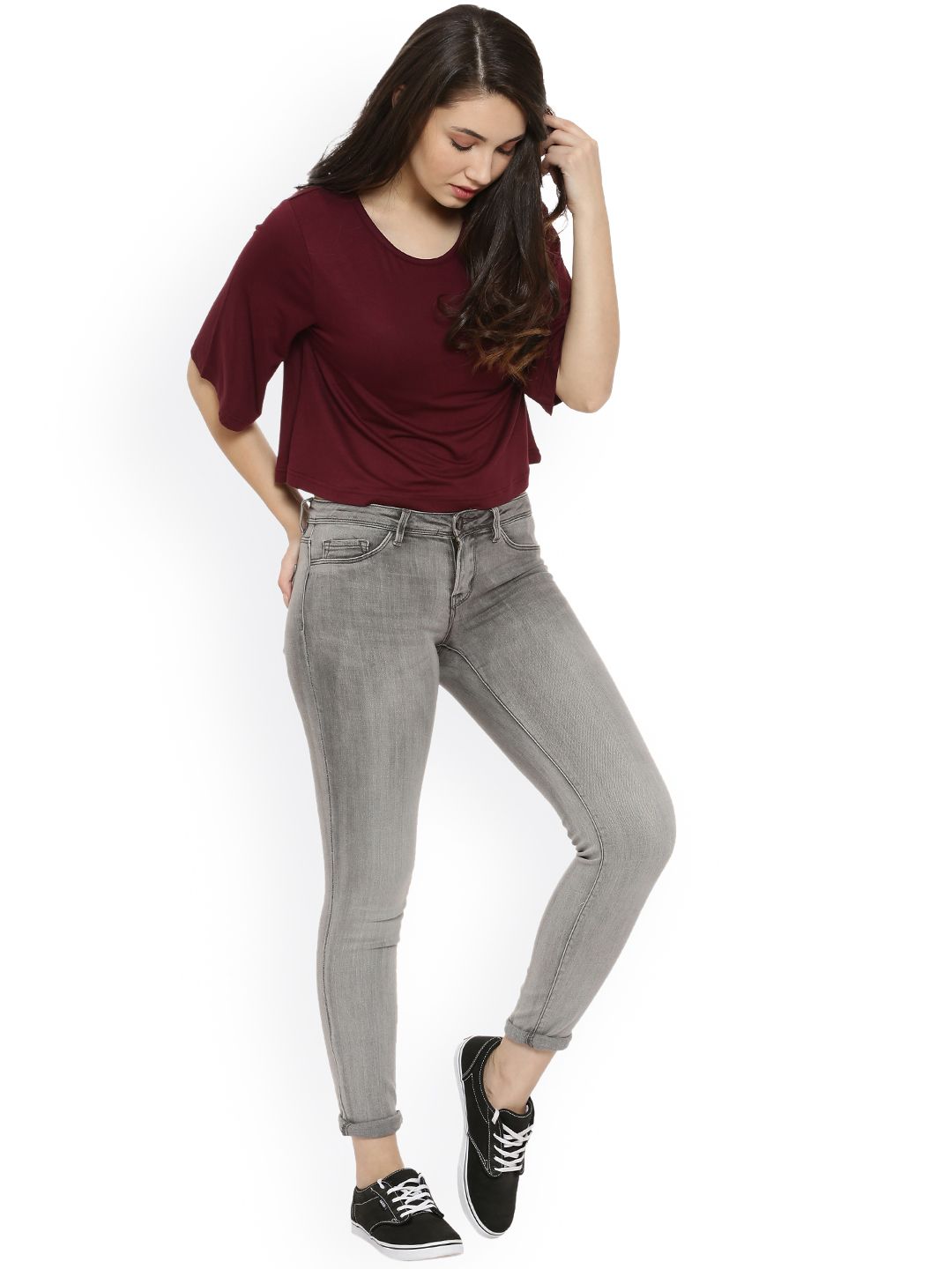 Buy PINACOLADA Women Maroon Solid Top - Tops for Women 4323255 | Myntra