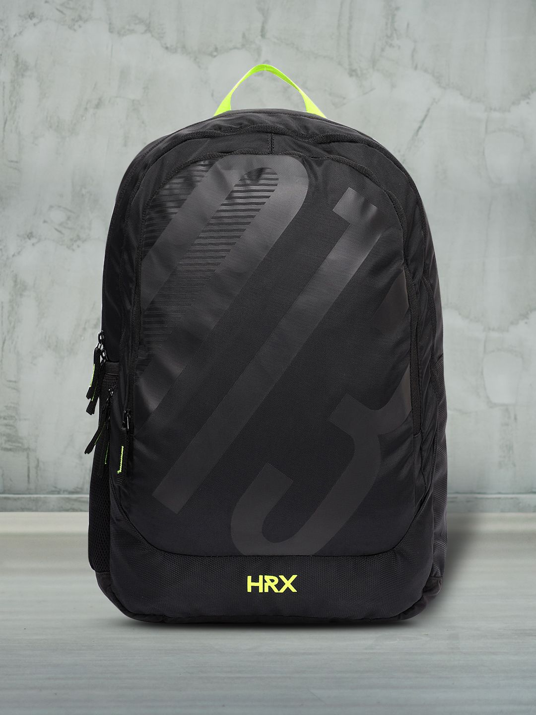 HRX by Hrithik Roshan Unisex Black Printed Multiutility Laptop Backpack ...