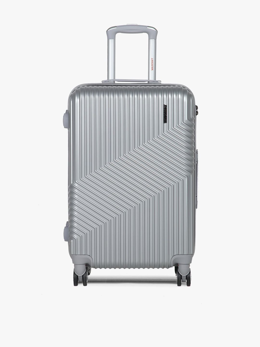 Wildcraft Silver-Toned Textured Hard-Sided Medium Trolley Suitcase ...
