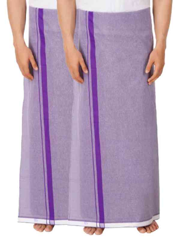 lavender border dhoti