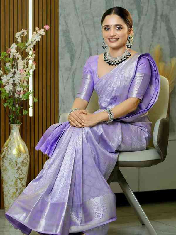 purple saree for wedding function