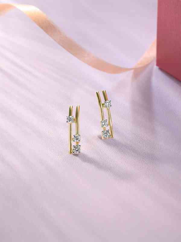 tanishq earrings for girls gold