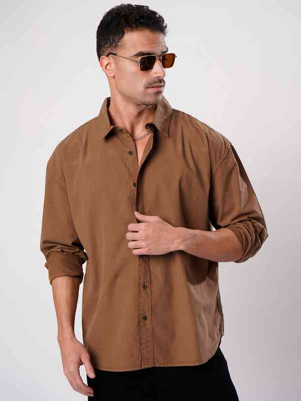 solid brown color shirt