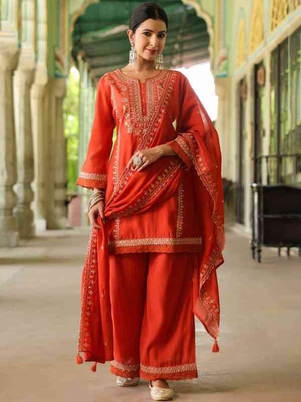 chanderi suits design