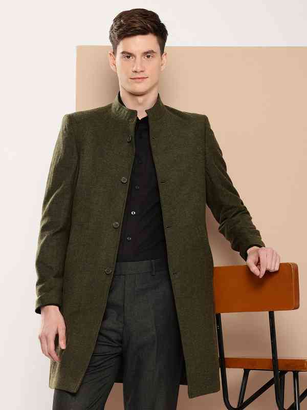 mandarin collar coat