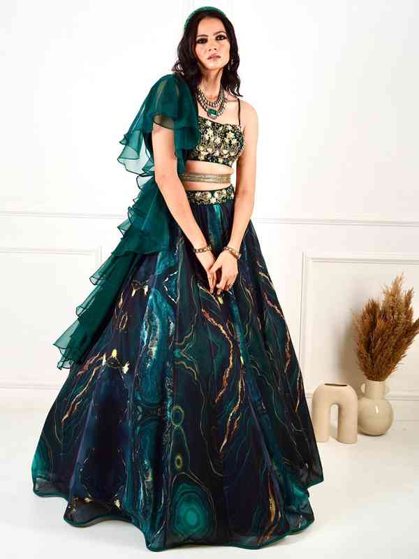 ruffled lehenga