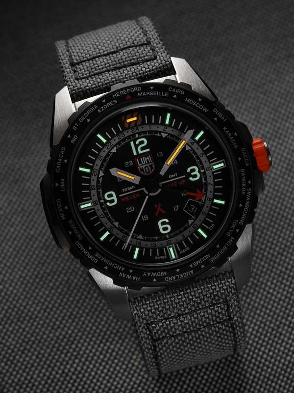Luminox Bear Grylls Survival GMT Quartz Watch, Black, 45