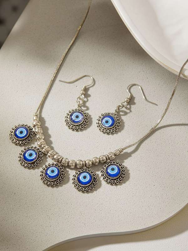 Evil eye jewelry set store