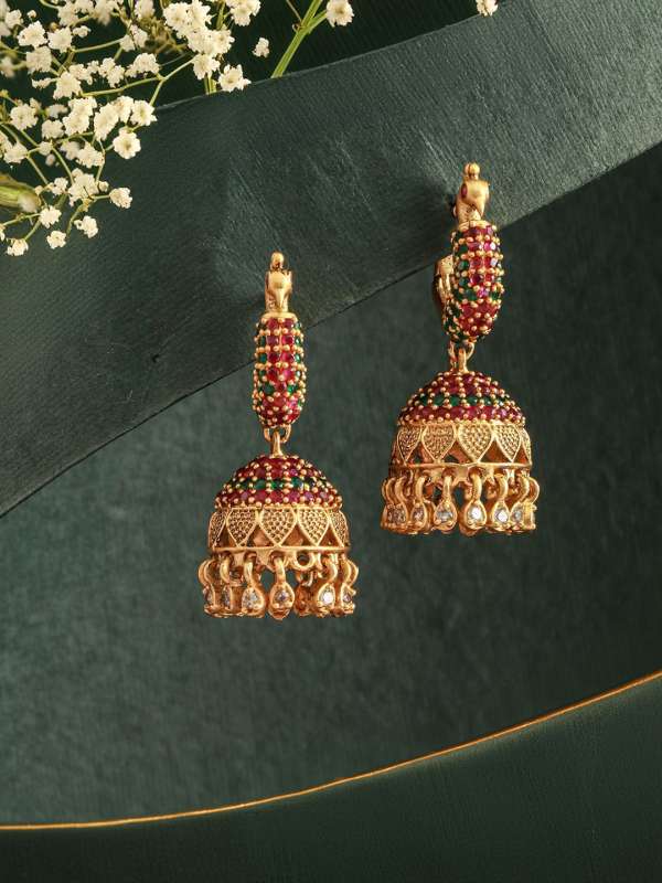 Buy Gold Jhumka Online Latest Jhumka Designs Myntra
