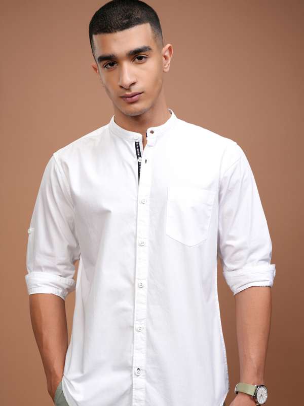 White Shirt Black Buttons Buy White Shirt Black Buttons online in India