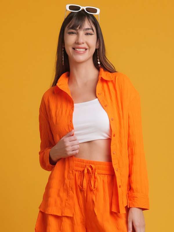 Orange Black Shirts Buy Orange Black Shirts online in India