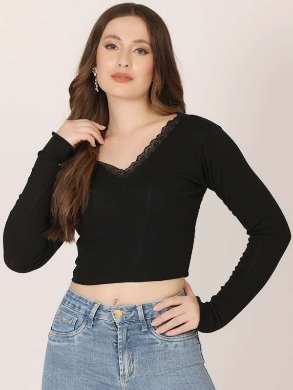 Black Party Wear Tops Buy Black Party Wear Tops online in India