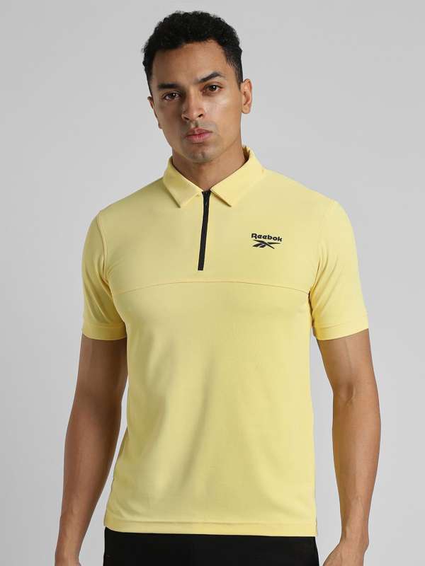 Reebok polo shirts yellow store