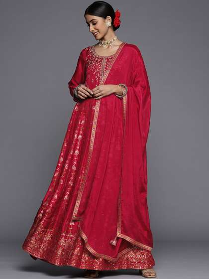 Libas Red Kurtas Sets - Buy Libas Red Kurtas Sets online in India