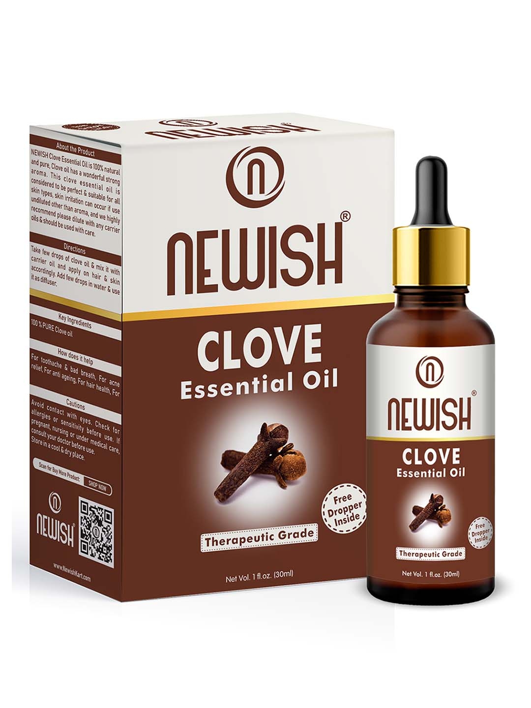 Buy NEWISH Pure Natural Clove Body Oil for Teeth Pain Skin Hair 30 ml Massage Oils for Unisex 14244604 Myntra