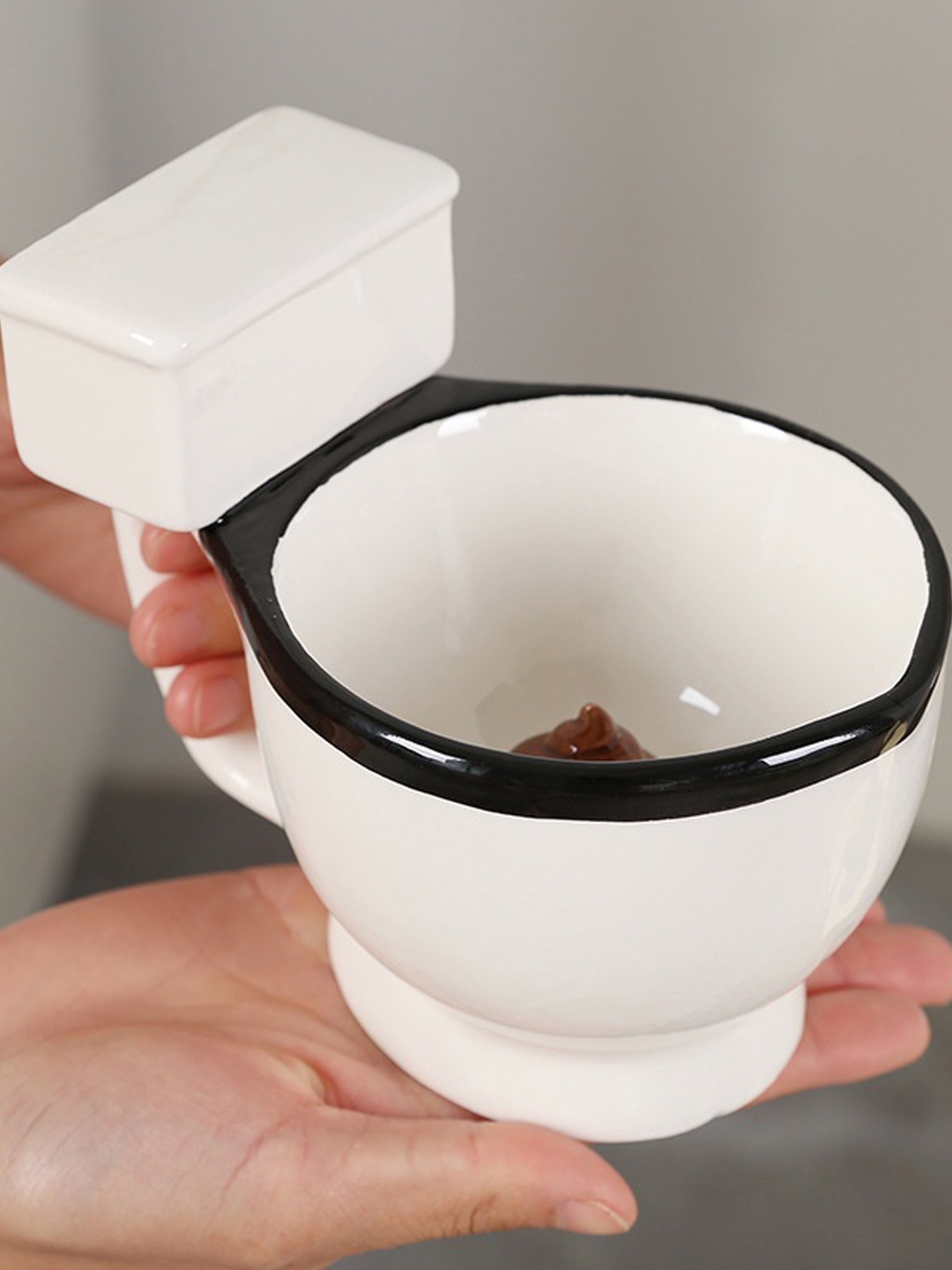Buy BonZeaL White Solid 3D Ceramic Single Poop Toilet Mug Cups and Mugs for Unisex 16332516 Myntra