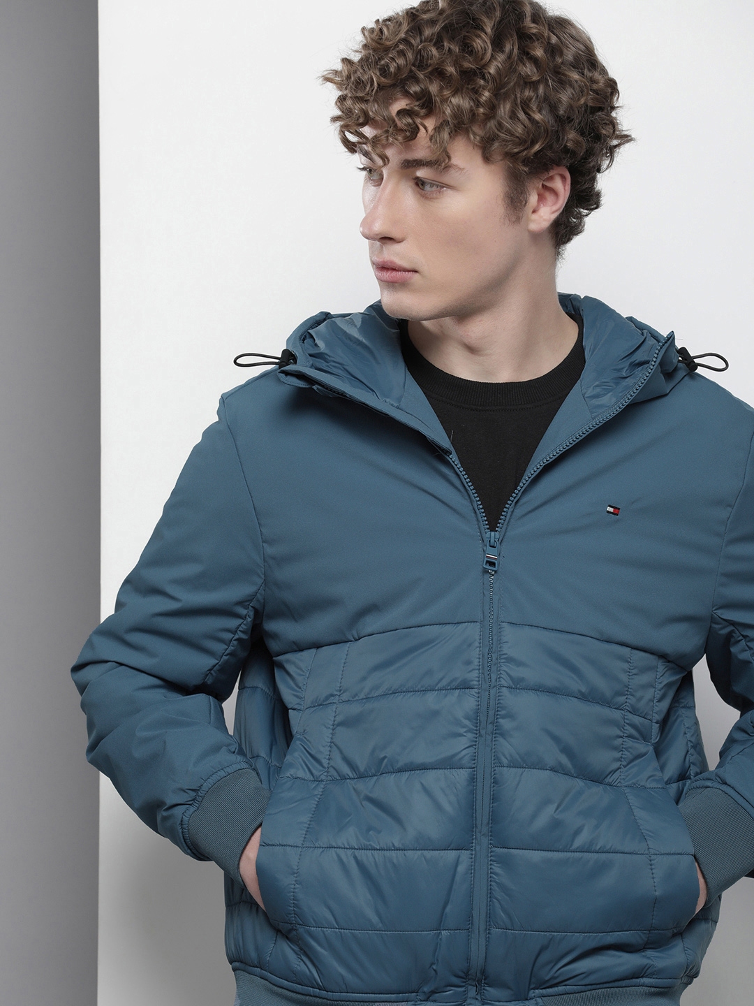 Buy Tommy Hilfiger Solid Hooded Bomber Jacket Jackets for Men 23632712 Myntra