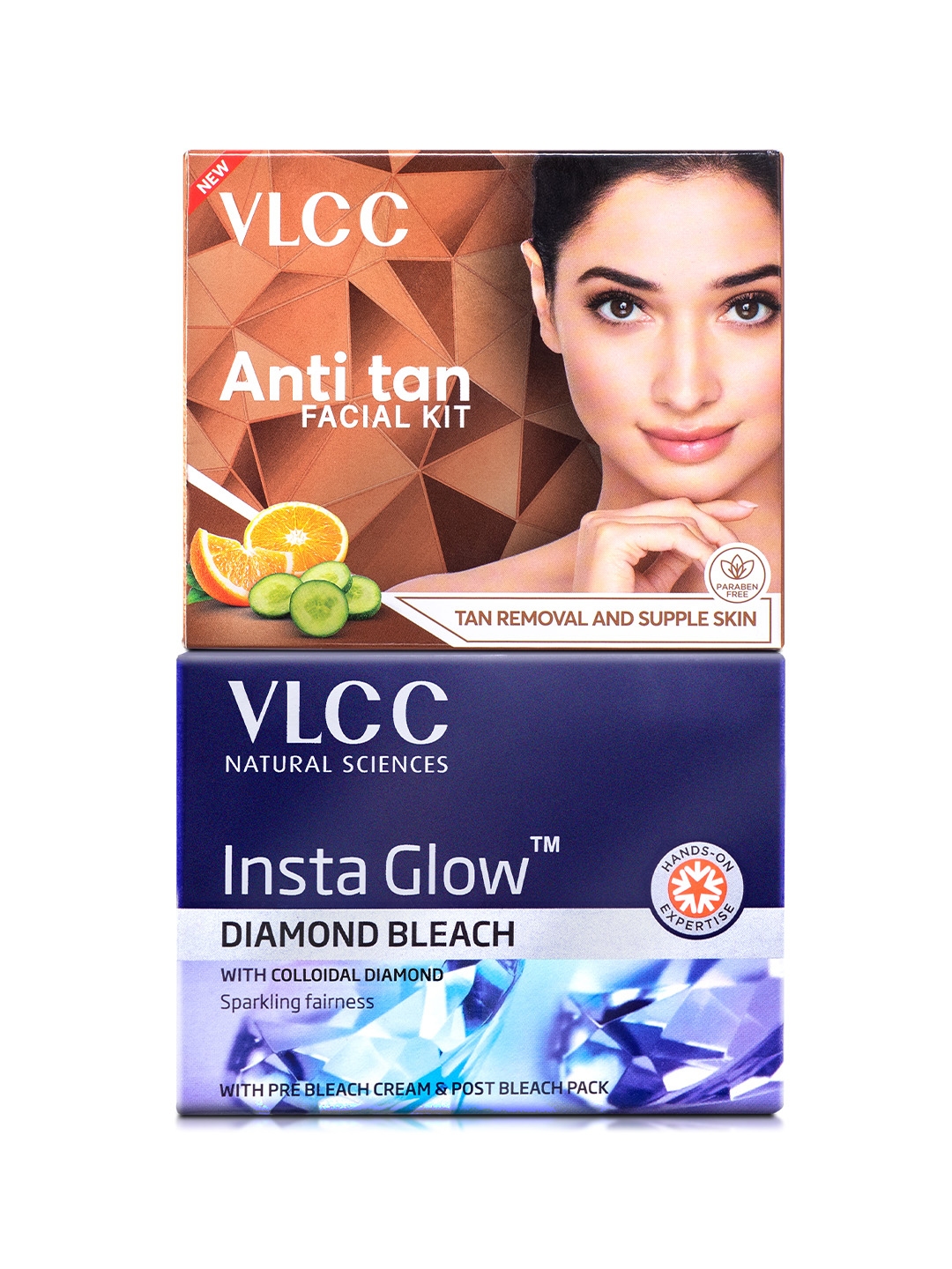 Buy VLCC Set of Insta Glow Diamond Bleach Anti Tan Facial Kit 60 g each Skin Care Combo for Women 30997156 Myntra