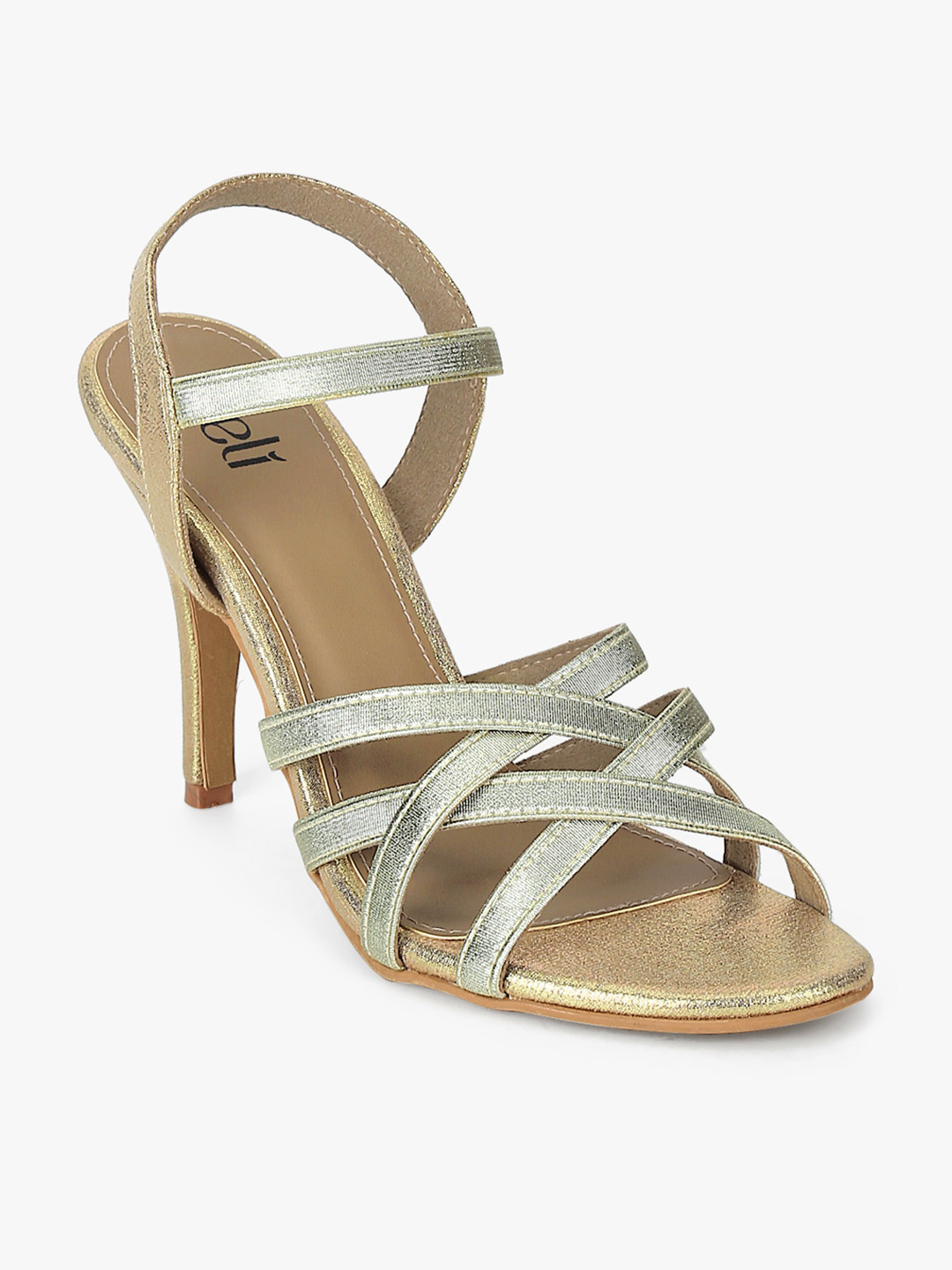 Buy Beli Women Gold Toned Sheen Heels - Heels for Women 10001617 | Myntra