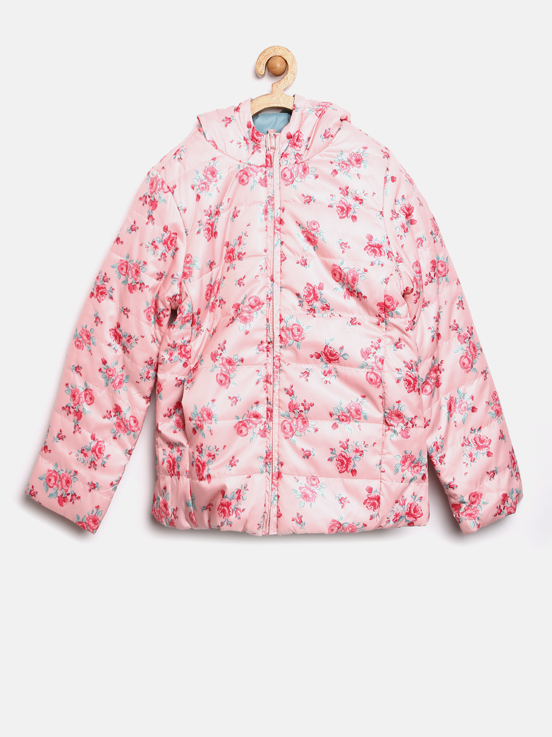 Buy United Colors Of Benetton Girls Pink & Blue Reversible Hooded ...