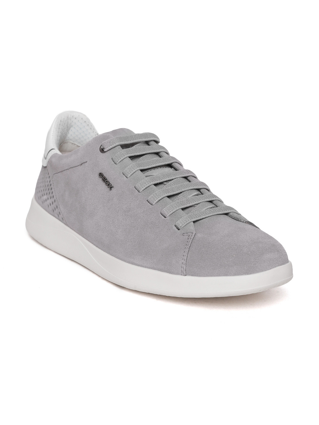 Buy Geox Men Grey Solid Suede Sneakers - Casual Shoes for Men 10030393 ...