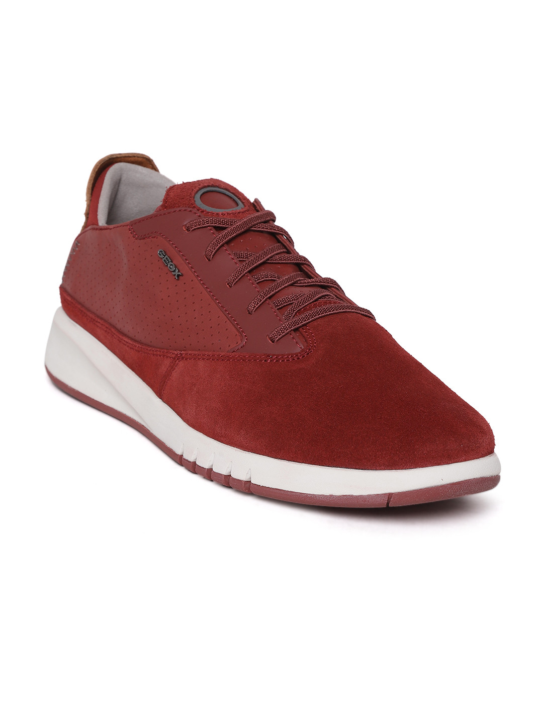 Buy Geox Men Maroon Suede Sneakers - Casual Shoes for Men 10030407 | Myntra