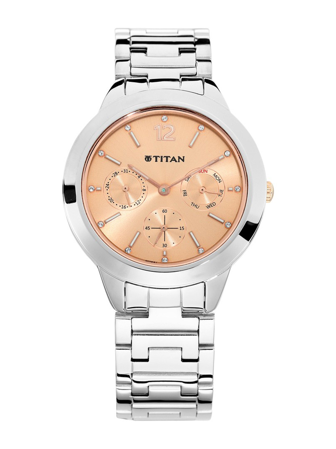 Buy Titan Workwear Women Gold Analogue Watch NL2588KM03 - Watches for ...